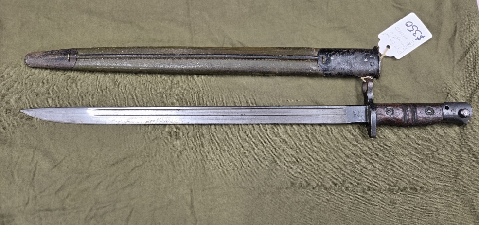 Remington P-17 Bayonet W/Scabbard Broad Arrow C stamped 1918 - Army Issue